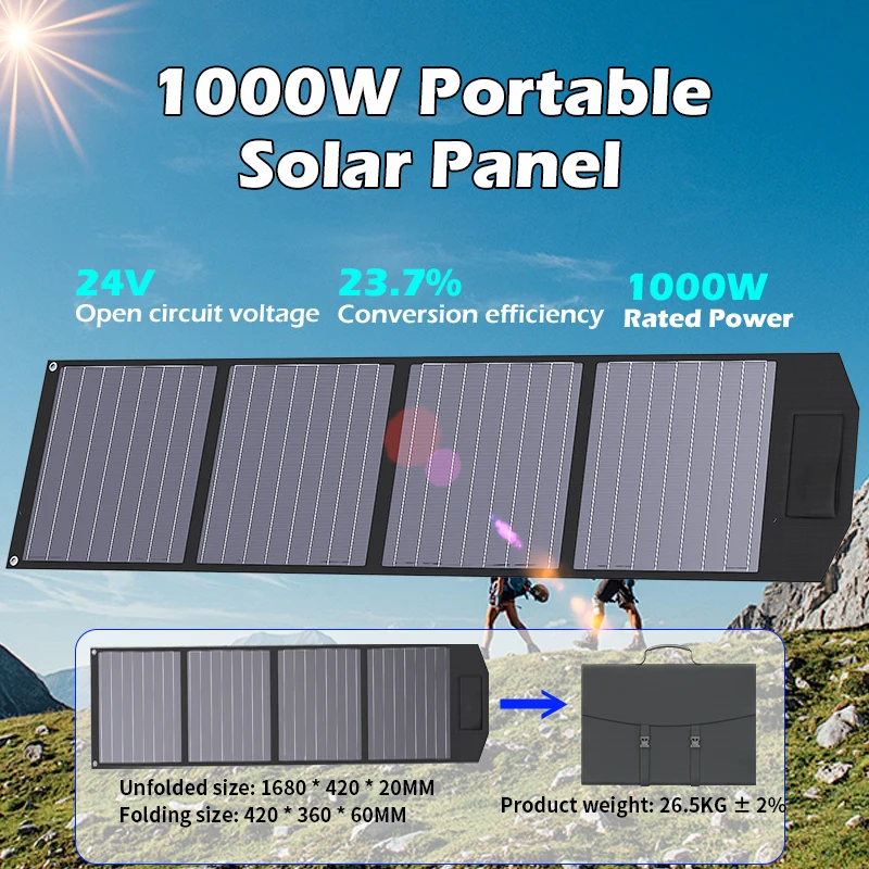 1000W-Solar-Panel-Portable-Solar-Folding-Bag-Dual-USB-DC-Output-Charger ...