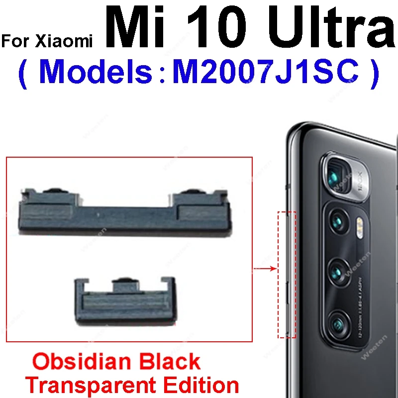 Tasti Oro Mi 10t 5g FLAT TASTI LATERALI VOLUME TASTO ON OFF ACCENSIONE ...