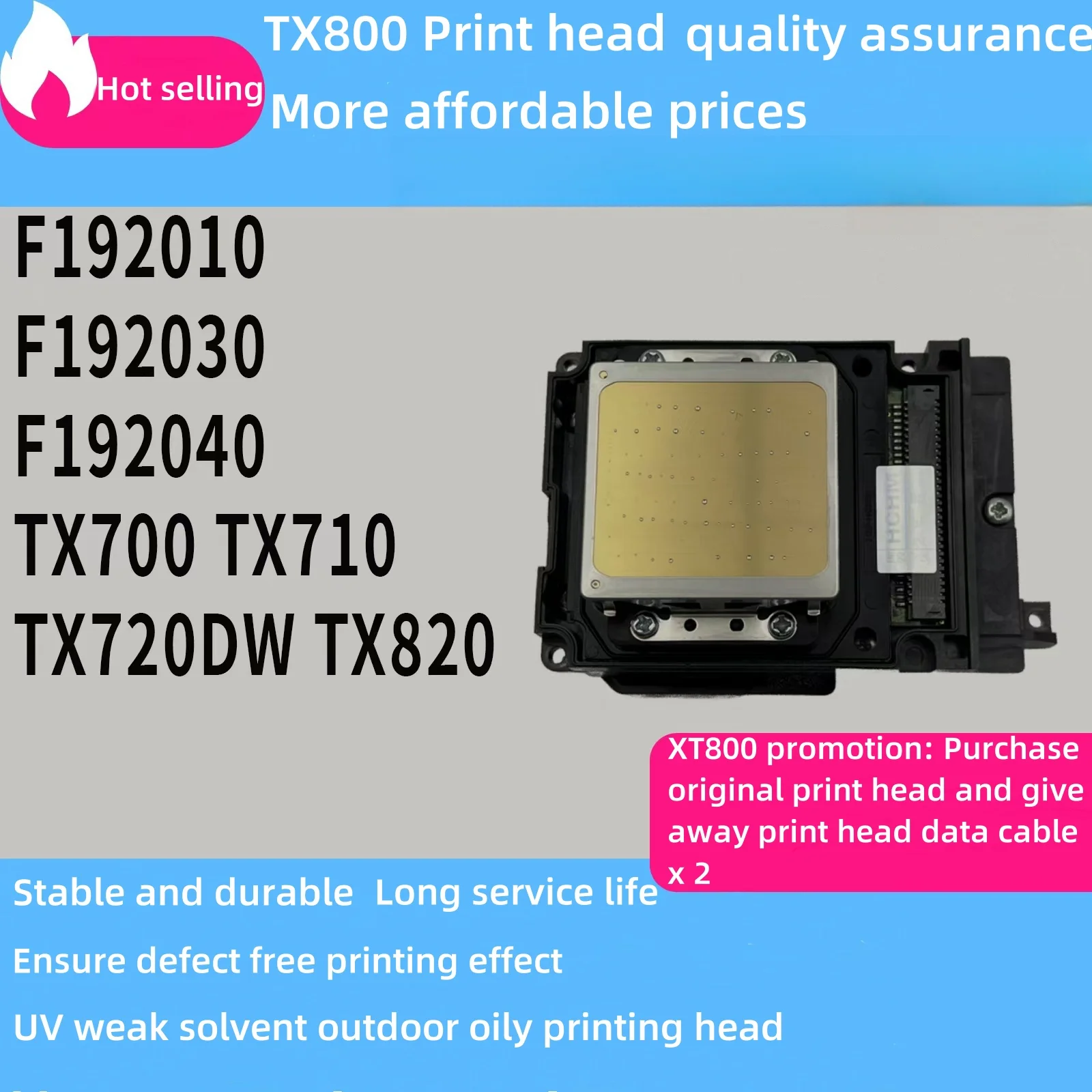 Cabezal EpsOriginal F192040 DX8 DX10 TX800 Print Head UV Printhead For ...
