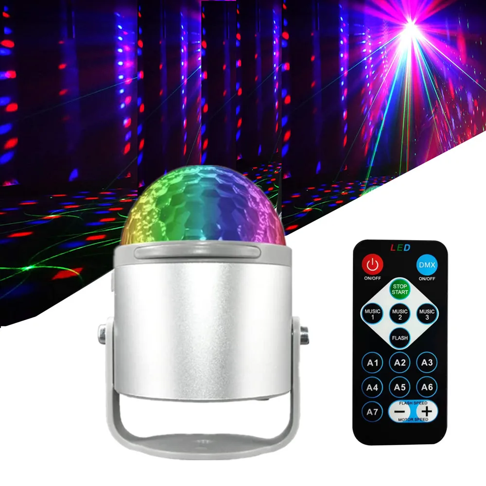 9W LED Magic Ball Light Mini Laser LED Magic Disco Ball Light Flash ...