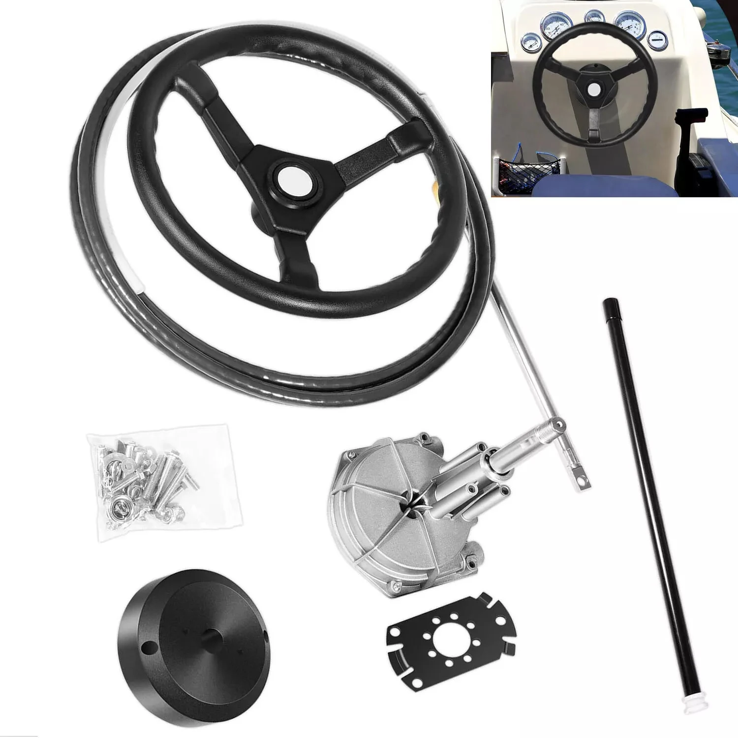 TML Marine Outboard Rotary Steering System Kit Fits for Mechanical ...