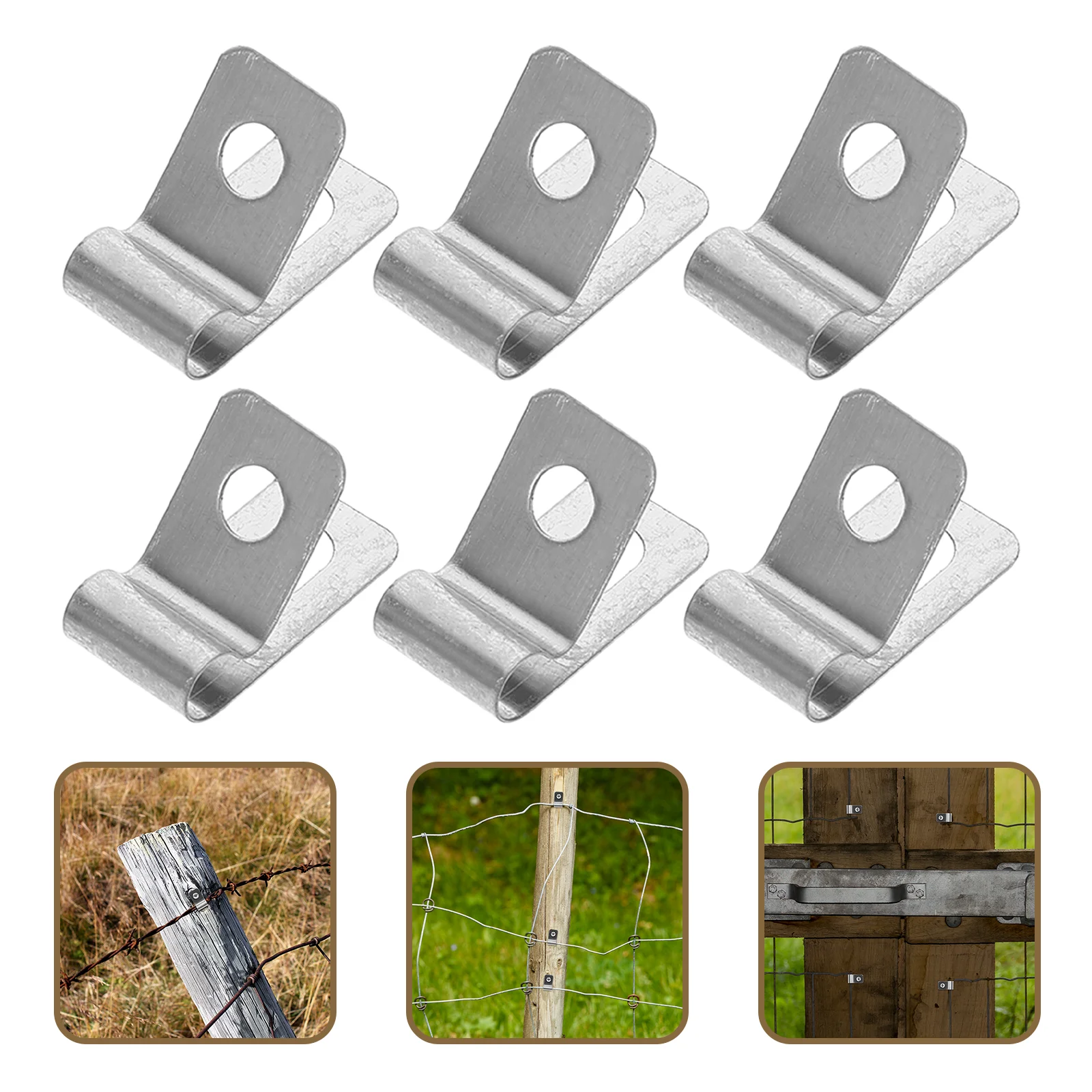 100Pcs Stainless Steel Metal Fence Clips Heavy Duty Wire Clamps ...