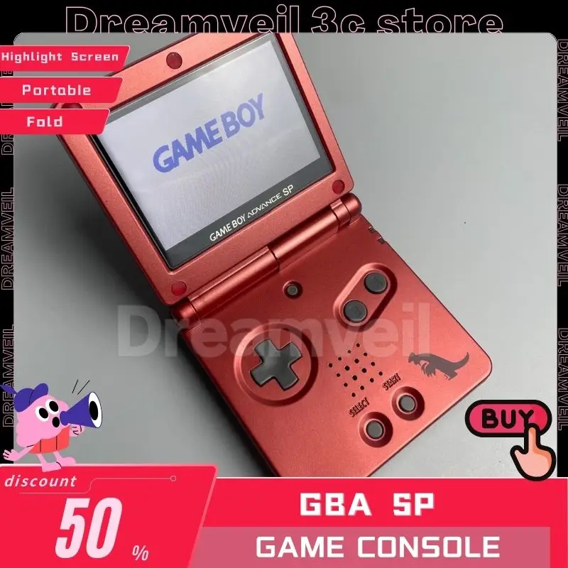 Gba-Sp-Handheld-Game-Console-Fold-Mini-Portable-Gamepad-Highlight-Ips ...