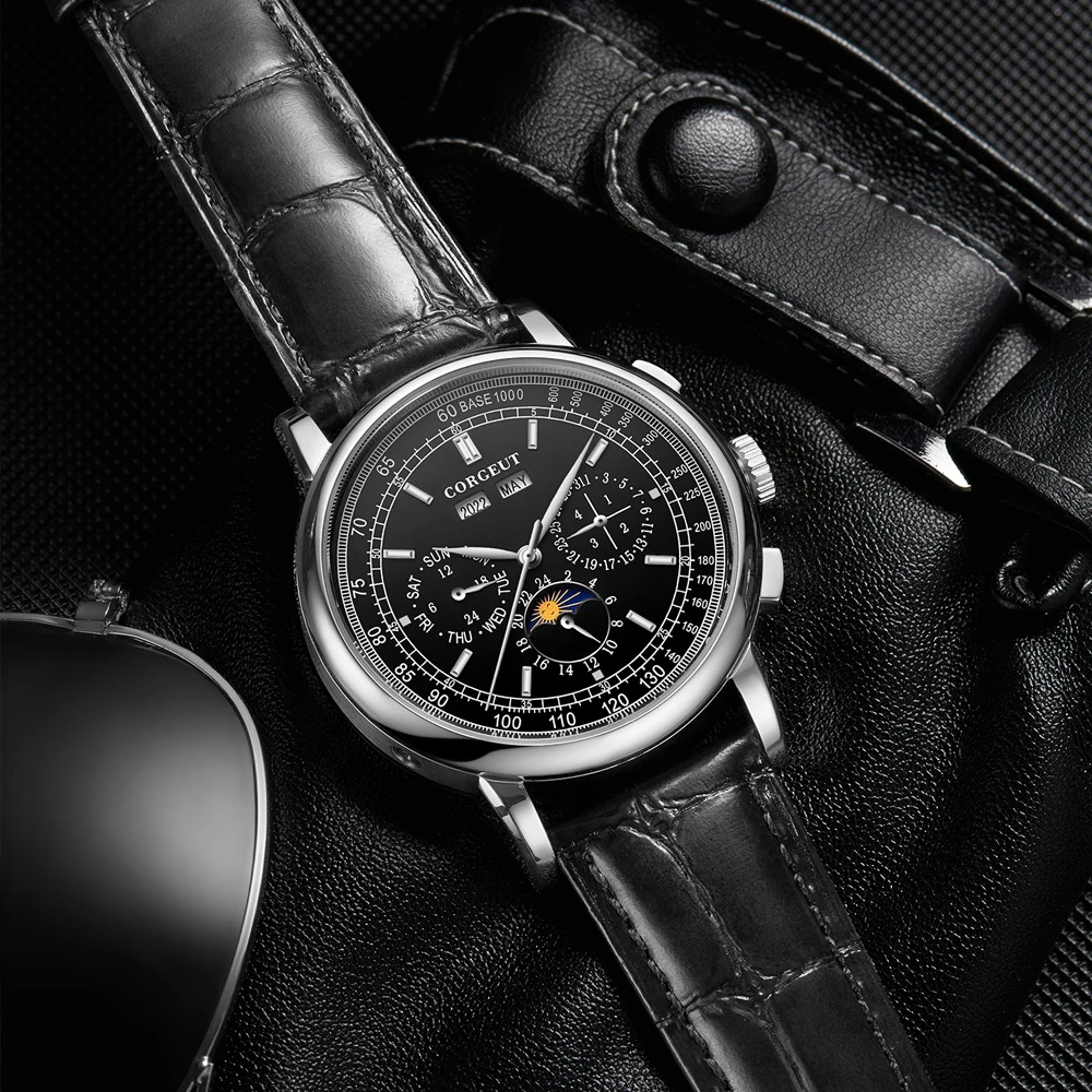 Corgeut-Mechanical-Moon-Phase-rel-gios-de-pulso-para-homens-marca ...