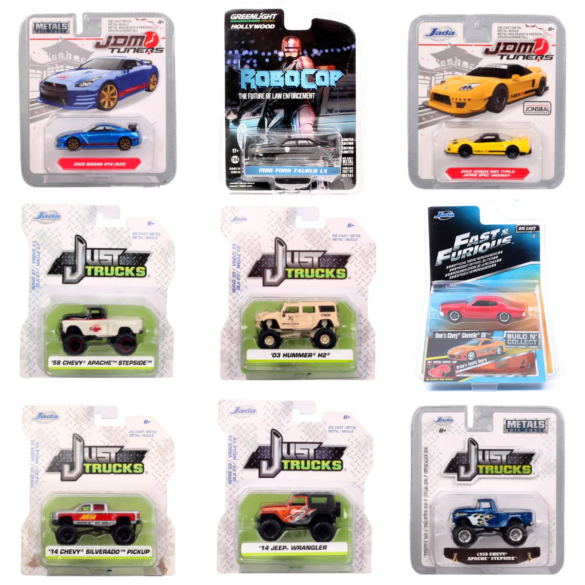 Jada-1-64-Nissan-GTR-R35-Jeep-Wrangler-Cherokee-Ford-Taurus-F-250 ...