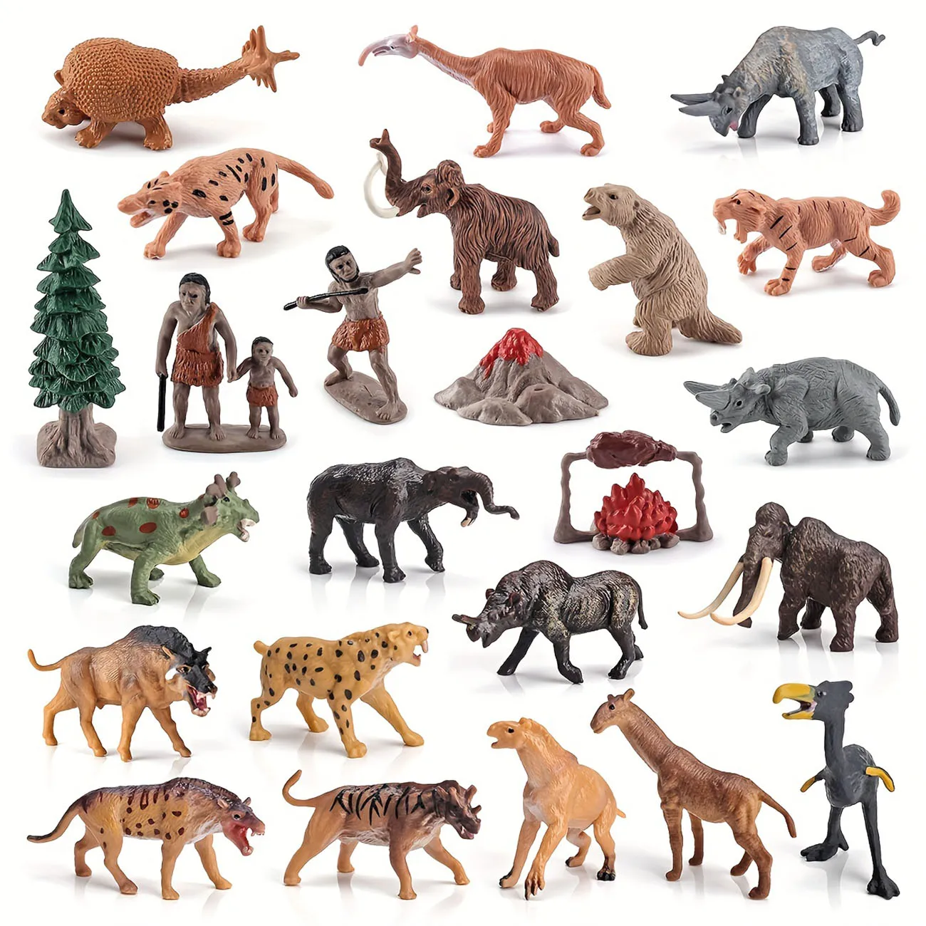 12-Simulated-Prehistoric-Animal-Models-Of-Ancient-Hominids-Giant ...