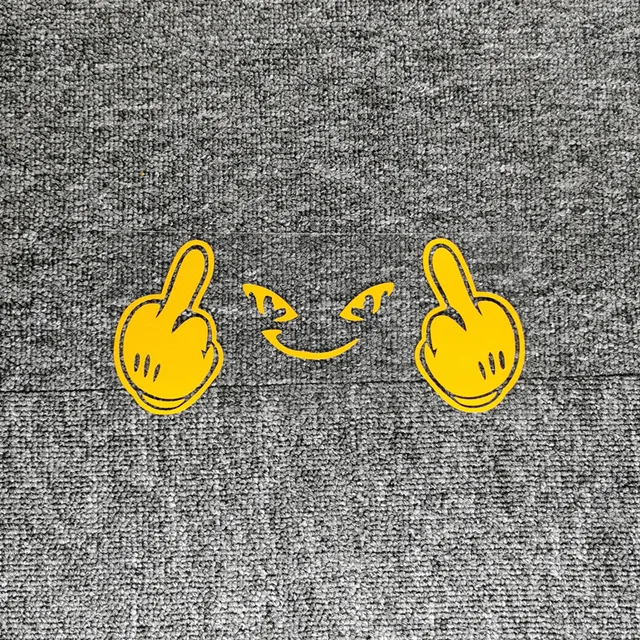 Car Stickers Middle Finger Funny Reflective Decoration For Mazda 3/6 ...
