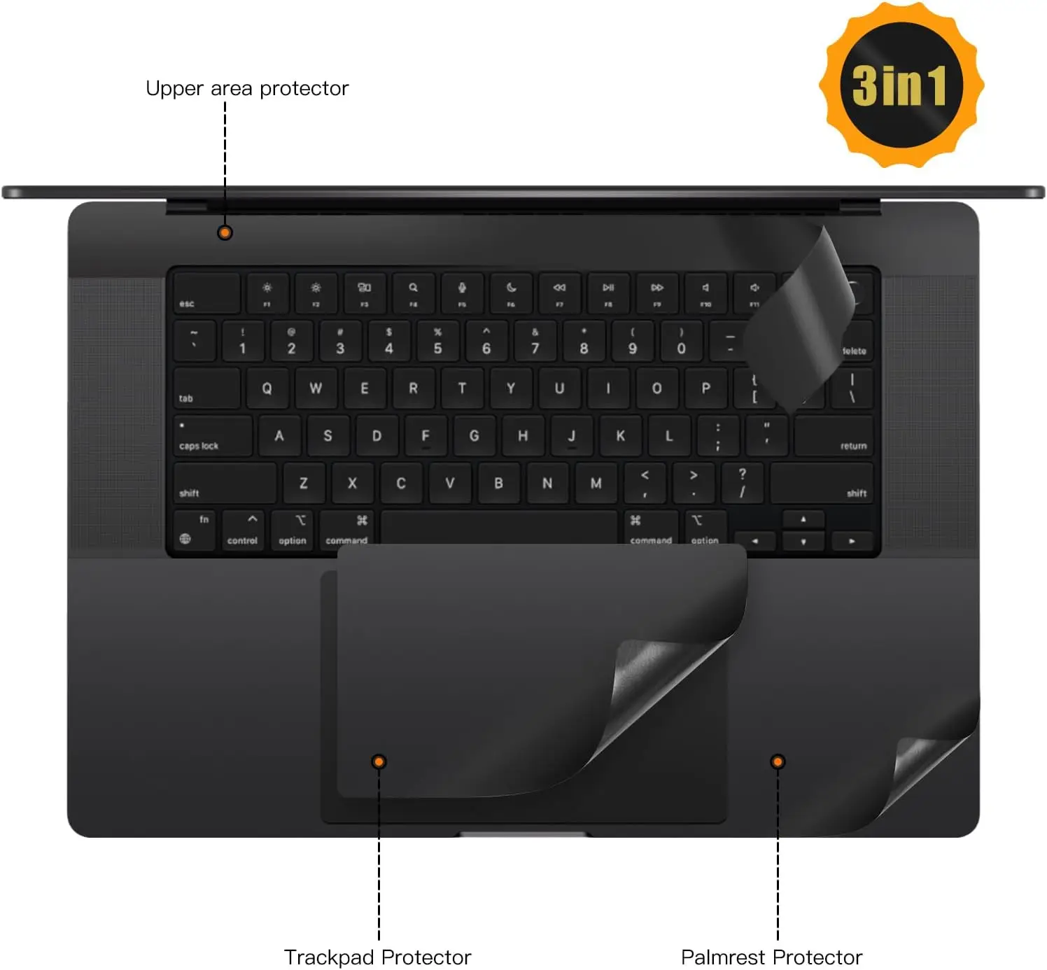 Palm Rest Protector Vinyl Skin Stickers For MacBook Pro 16 inch M3 M2 ...