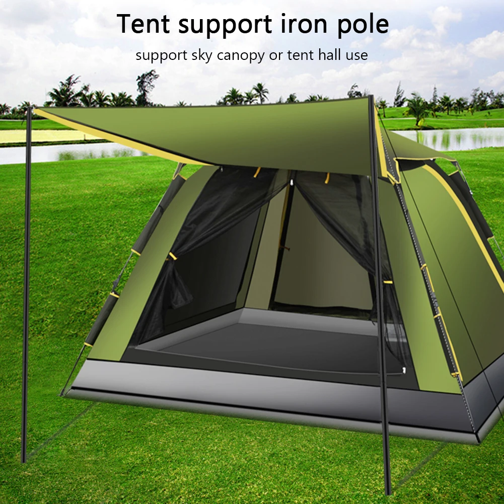 6-6ft-Tent-Awning-Pole-Canopy-Rod-Outdoor-Folding-Iron-Tube-Camping ...