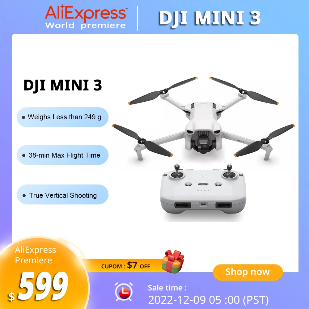 DJI Mini 3 camera Drone 38 min Max Flight Time 4K HDR Video True ...