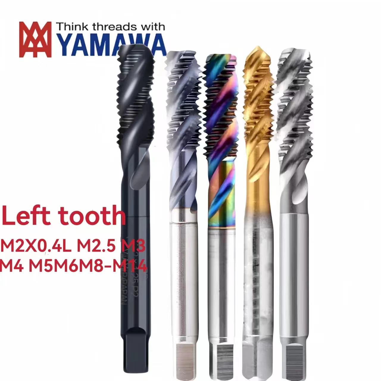 Japanese-YAMAWA-Metric-Left-Teeth-Spiral-Fluted-Taps-M2X0-4L-M3-M4-M5 ...