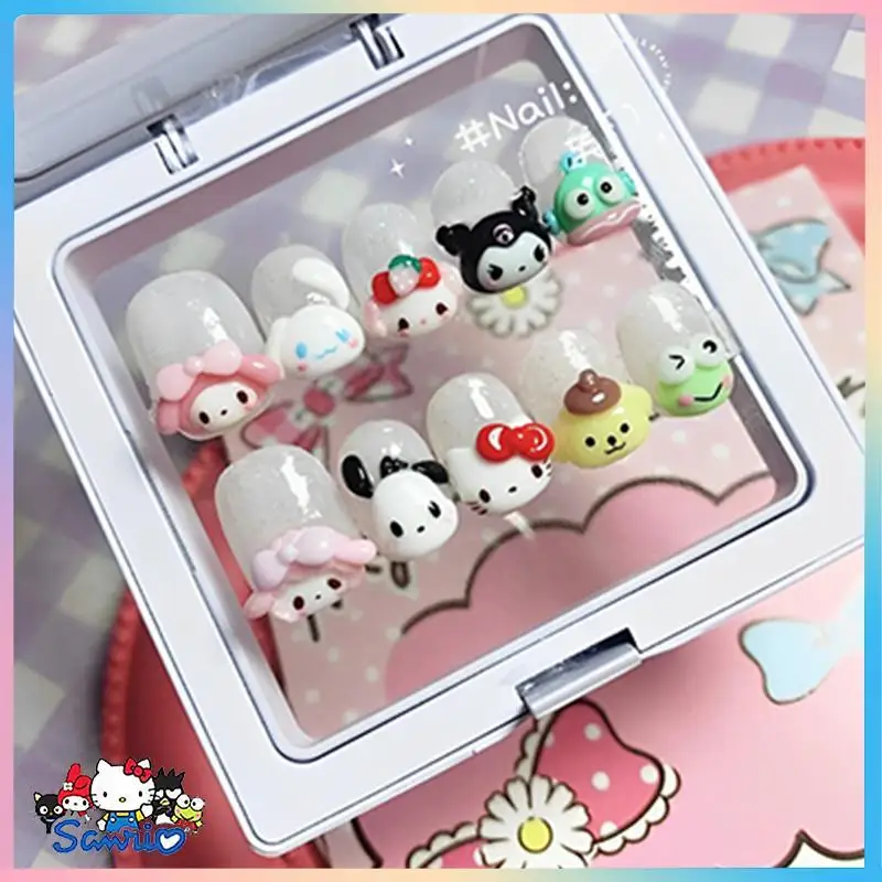 41-Abstract-Style-Sanrios-Hellokitty-False-Nail-Melody-Pochacco-Wearing ...
