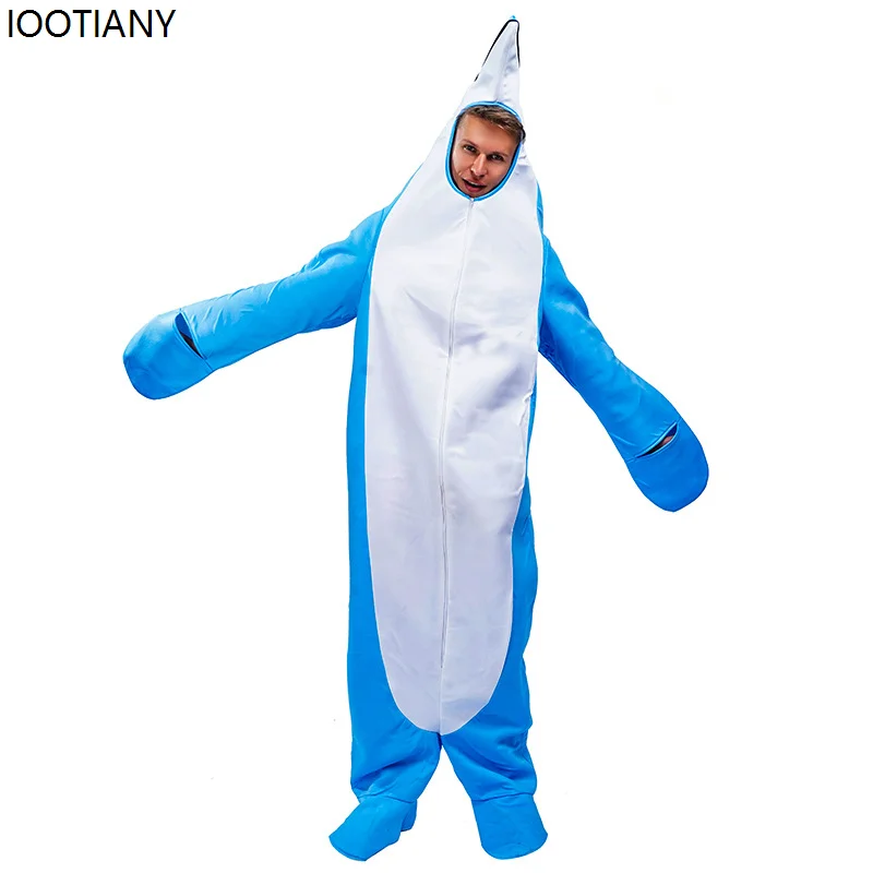 Halloween Shark Cosplay Jumpsuit Holiday Party Animal Fancy Dress ...