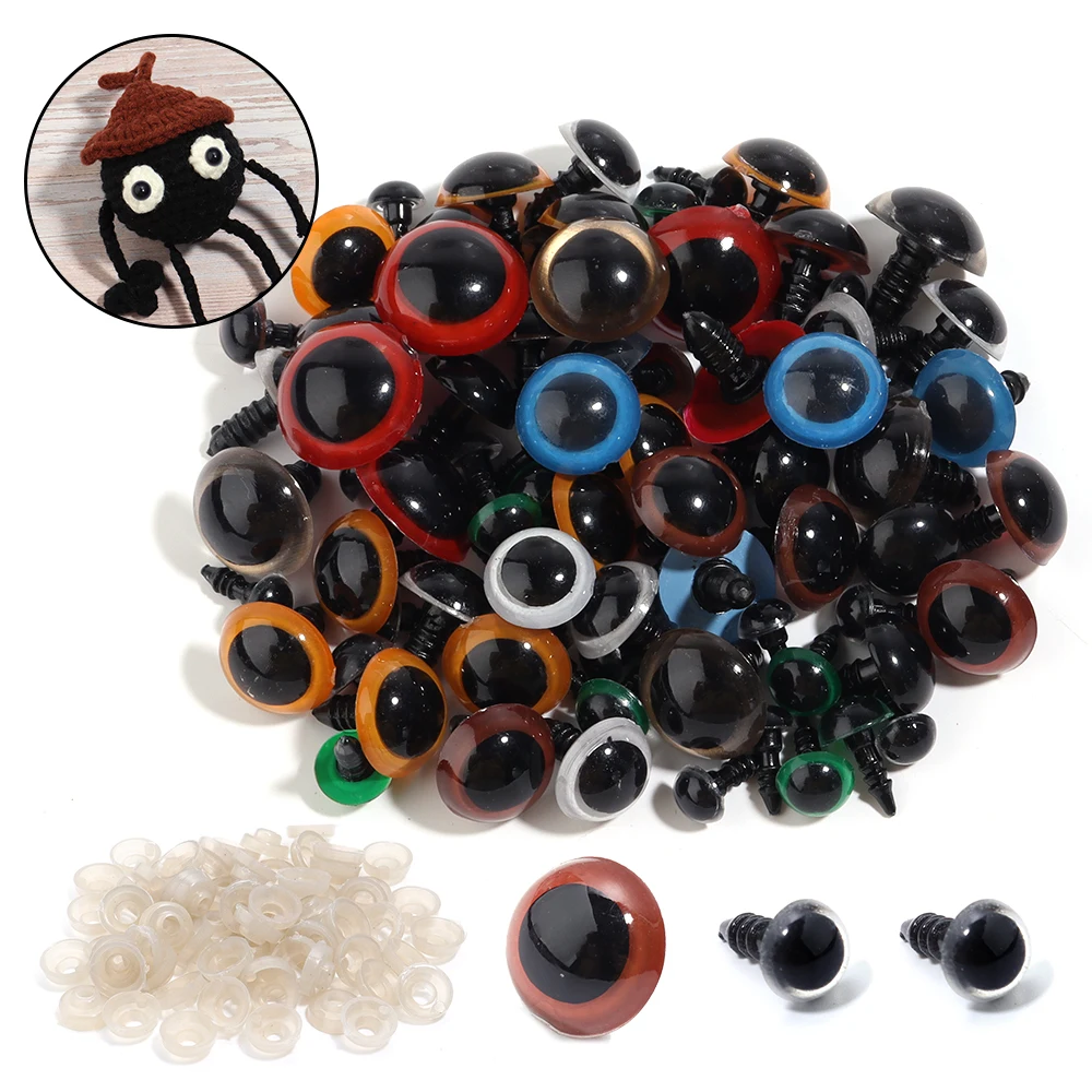 50Pcs Eyeball Plastic Plush Safety Eyes Amigurumi for Toys Kids Diy ...
