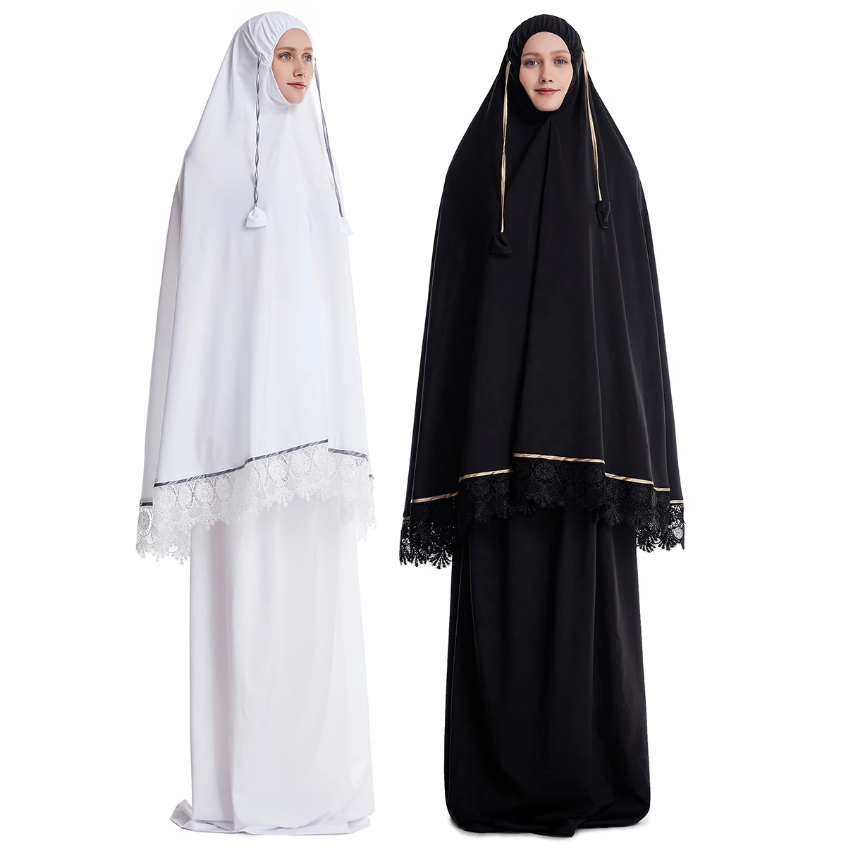 Abaya musulmana árabe para mujer, Hijab + falda, prendas de oración ...