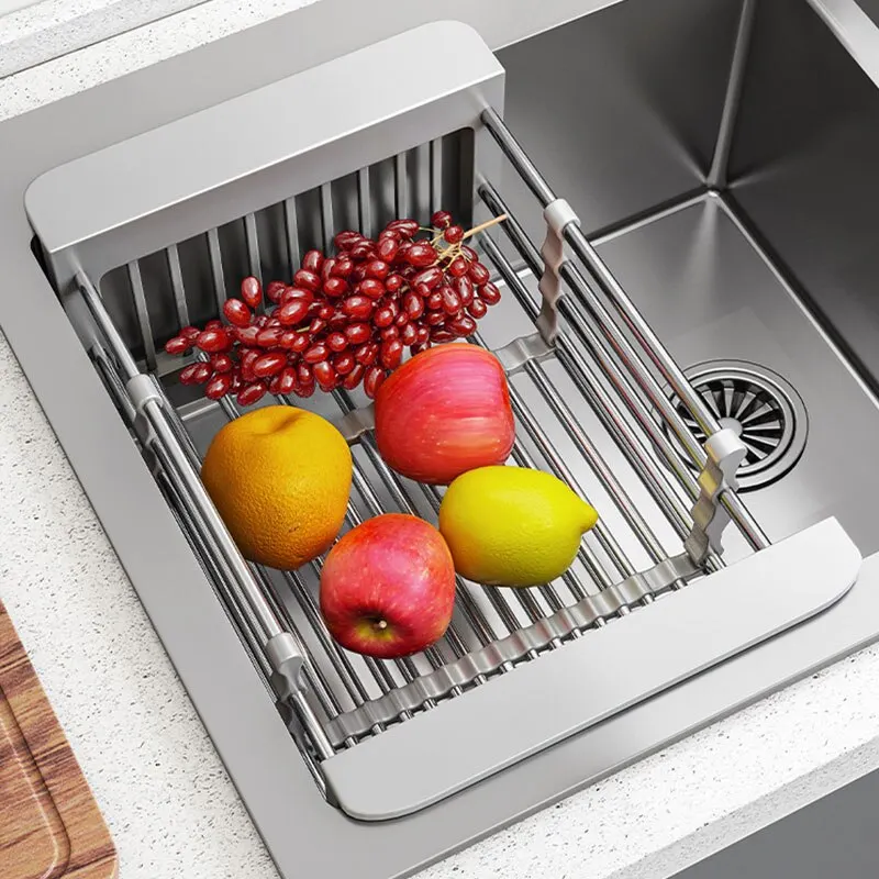 Kitchen-Sink-Drain-Rack-Dish-Drain-Rack-Kitchen-Basket-Folding-Drain ...