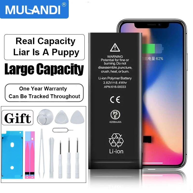 100% Brand New Phone Battery For iPhone SE 2 4 5S 6 6s 6p 6sp 7 7p 8 8p ...