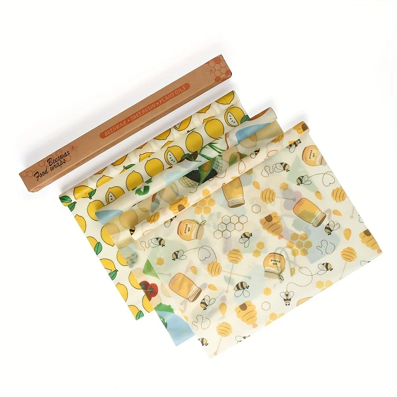 1pc beeswax food packaging (100cm*30cm) is a reusable beeswax packaging ...