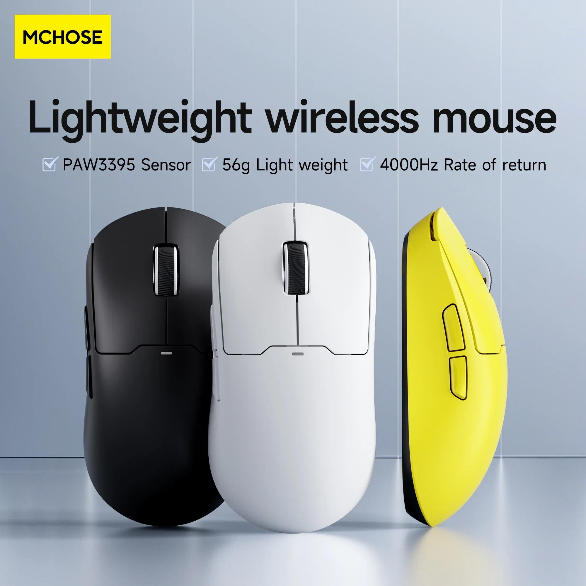 MCHOSE-A5-Bluetooth-Wireless-Mouse-26000DPI-PAW3395-Optical-Sensor ...