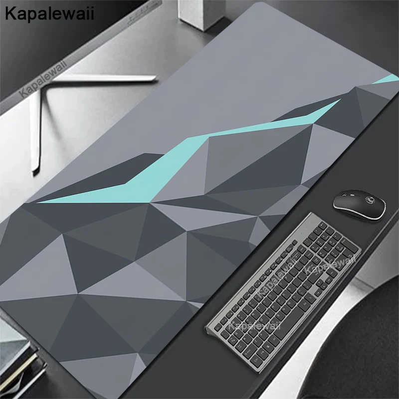 기하학적 마우스 패드 아트 마우스 매트, 블랙 앤 화이트, 핑크 기계식 PC 키보드 데스크 매트, 대형 마우스 카펫, 90x40 ...