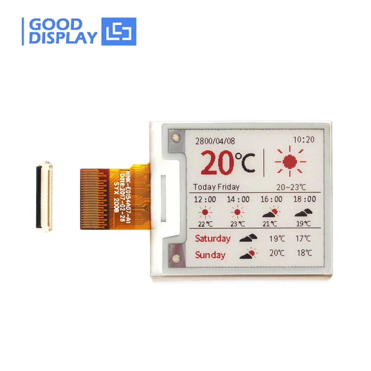 1.54 Inch Color Eink Display 200x200 Resolution E Paper Screen ...