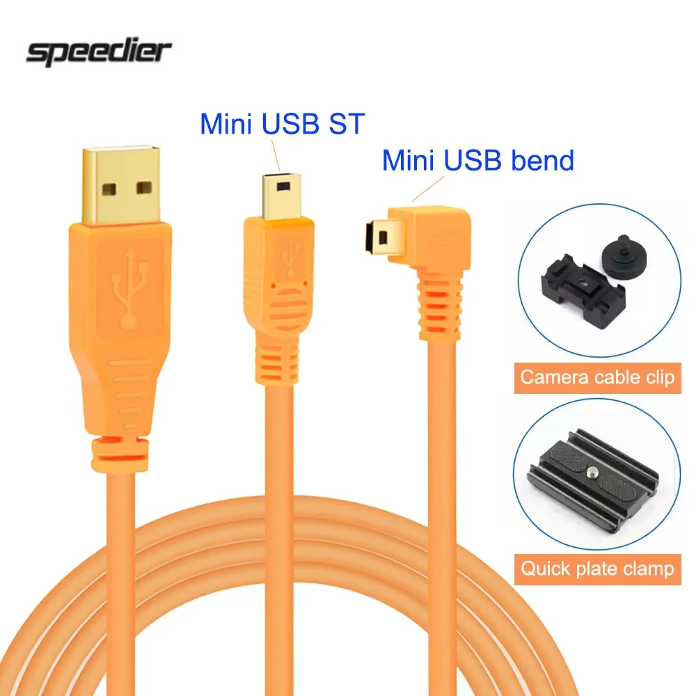 Cable de disparo atado USB Mini tipo C para computadora con cámara SLR ...