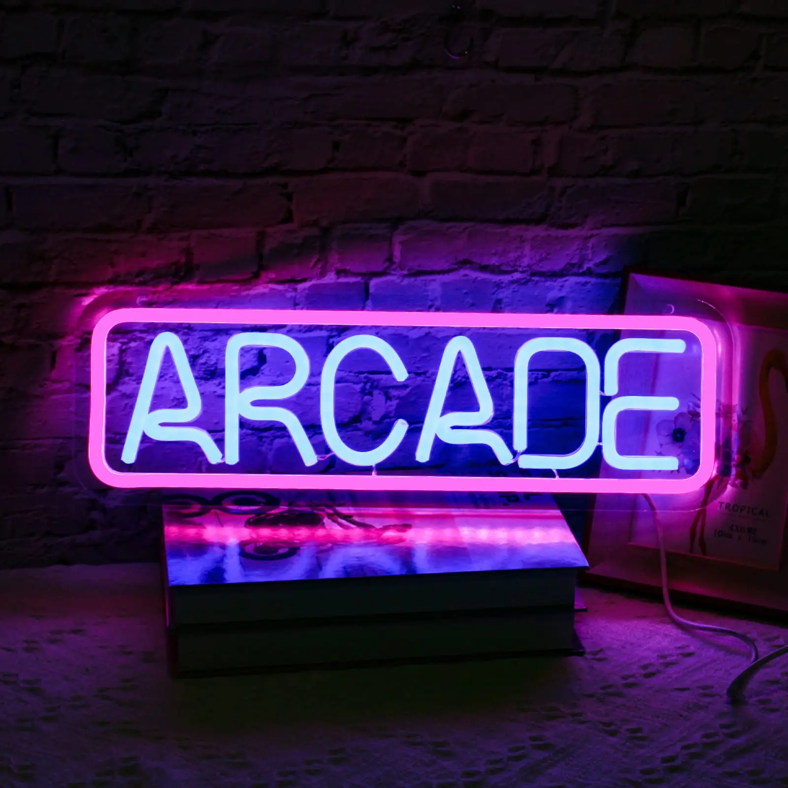 Arcade-Neon-Sign-Dimmable-Neon-Light-Led-Words-Arcade-Signs-Light-Up ...