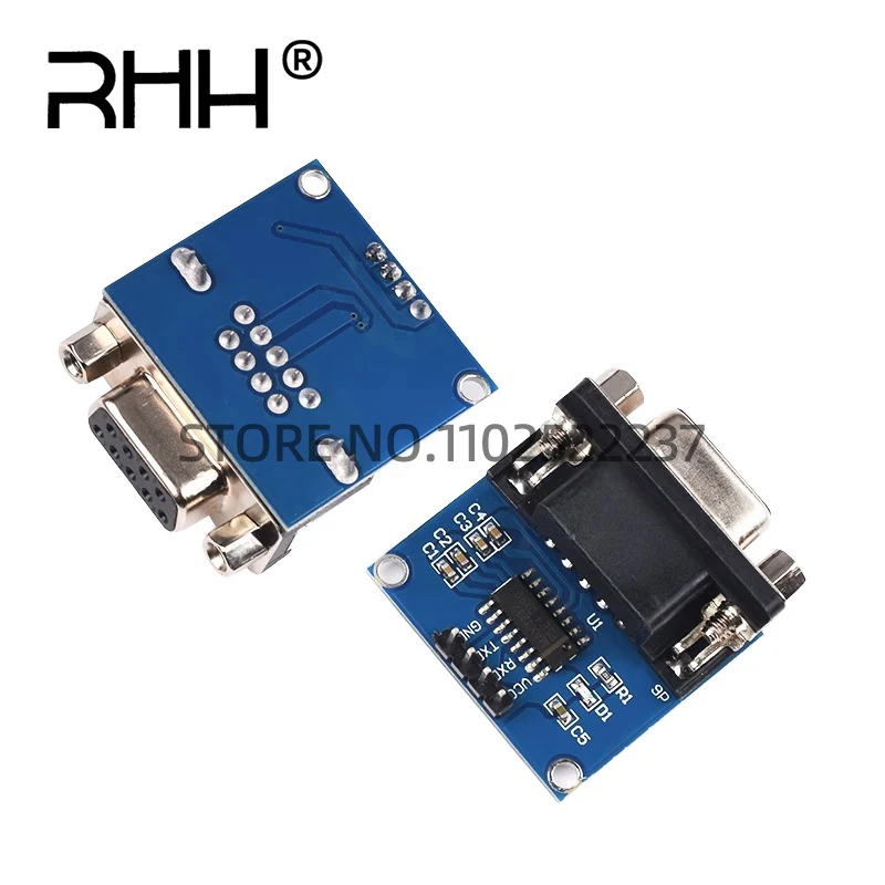 TTL-to-RS232-Module-RS232-to-TTL-Level-Male-Female-DB9-Serial-Port ...