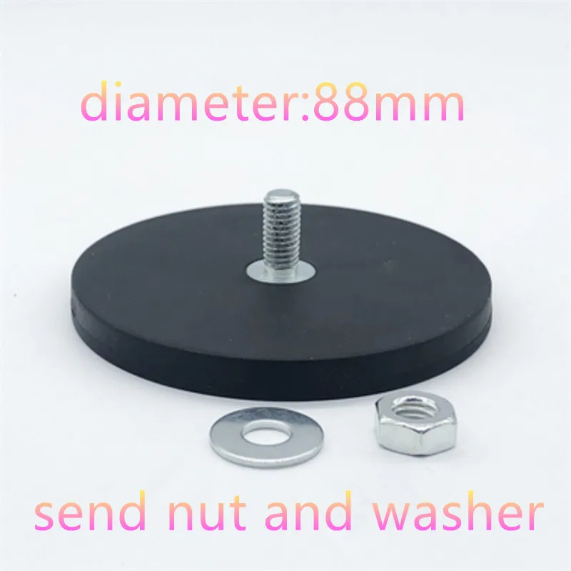 1Pcs-D88-D66-Hot-Sales-Strong-Round-Rubber-Coated-Neodymium-Pot-Magnets-For-Off-road ...