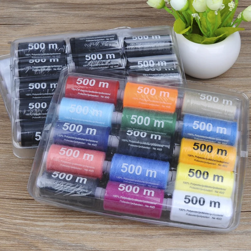 15-12pcs-500M-Strong-And-Durable-Sewing-Threads-For-Sewing-Polyester ...