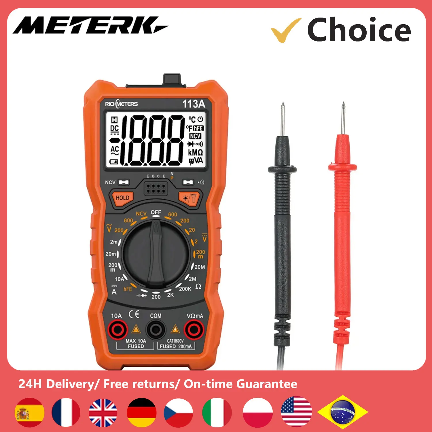 RICHMETERS-Multimeter-RM113D-Multimetro-Tester-Digital-Multimeter-6000 ...
