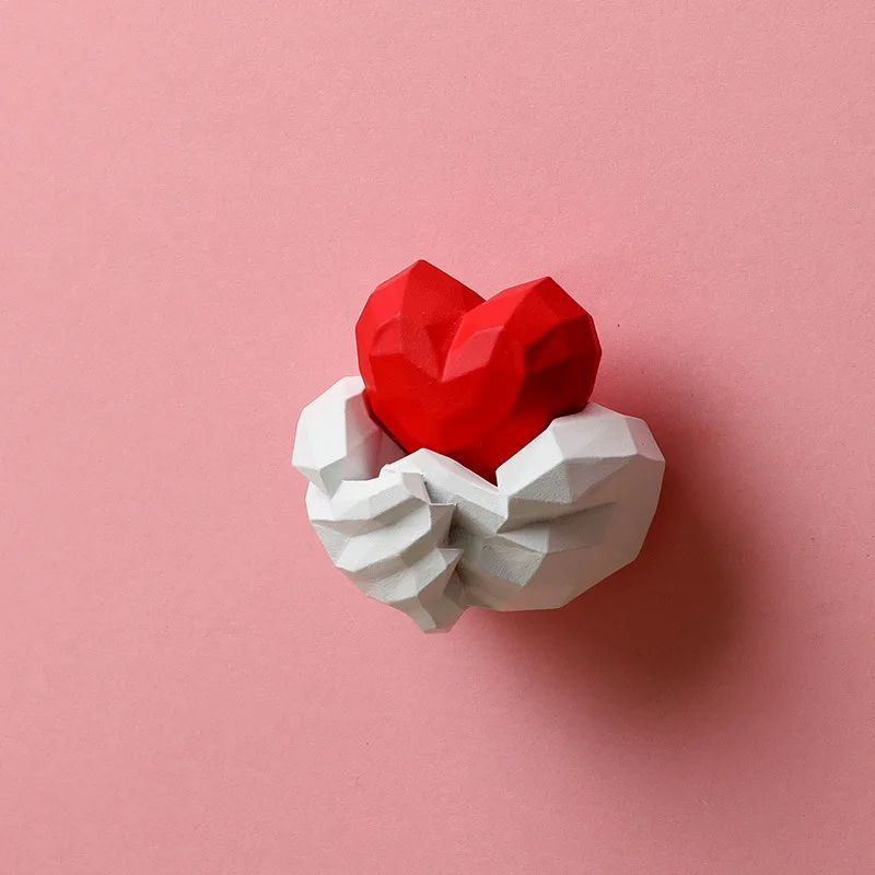 Love Refrigerator Magnet Holding Love Geometric Surface Refrigerator ...