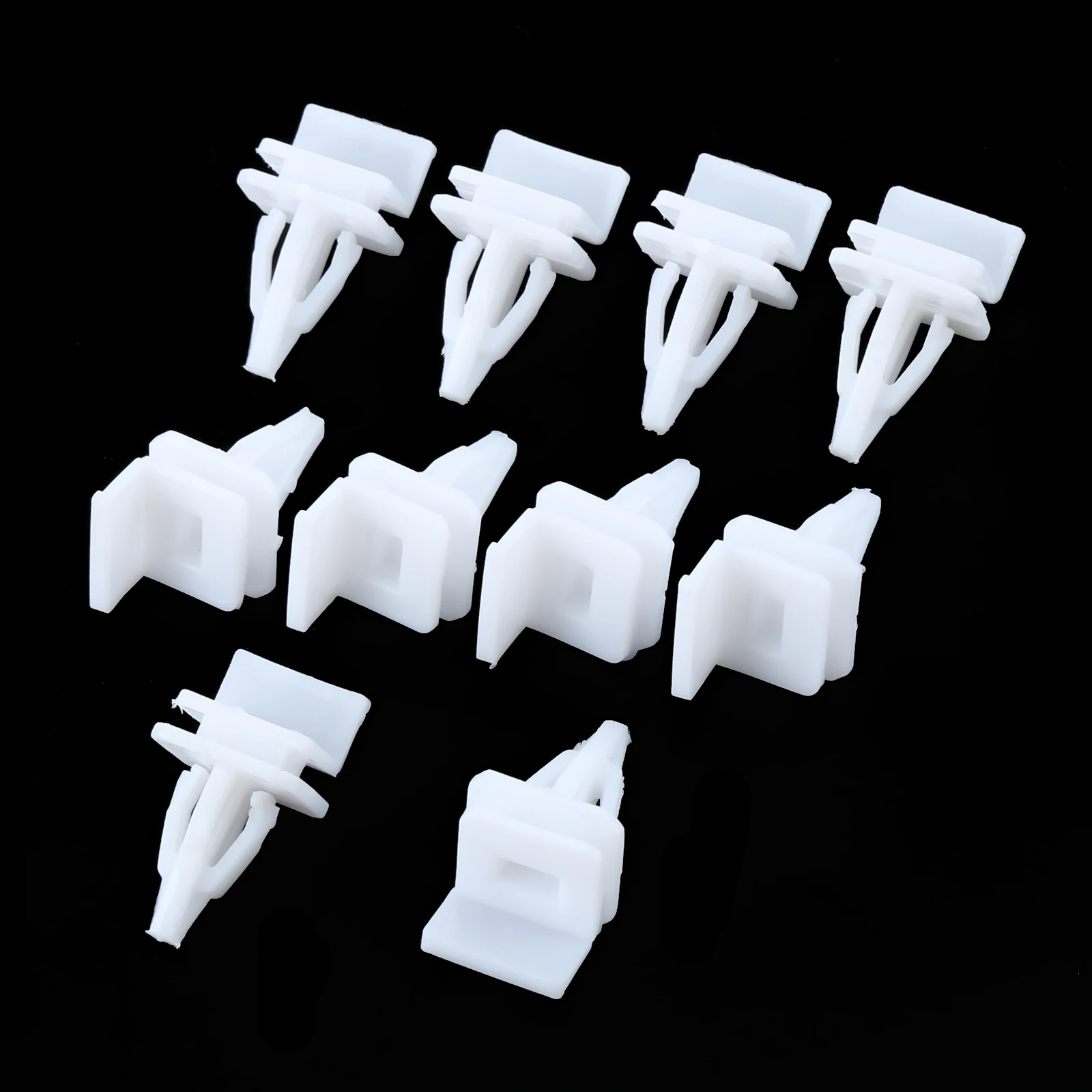 10 Pcs Nylon White Car Side Skirt Sill Seal Panel Mounting Trim Clips ...