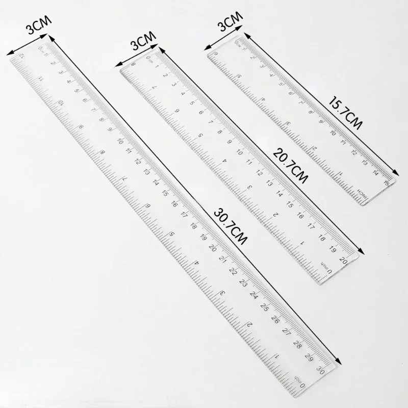 15cm-20cm-30cm-Straight-Ruler-Transparent-Plastic-Ruler-Drawing-Tool ...