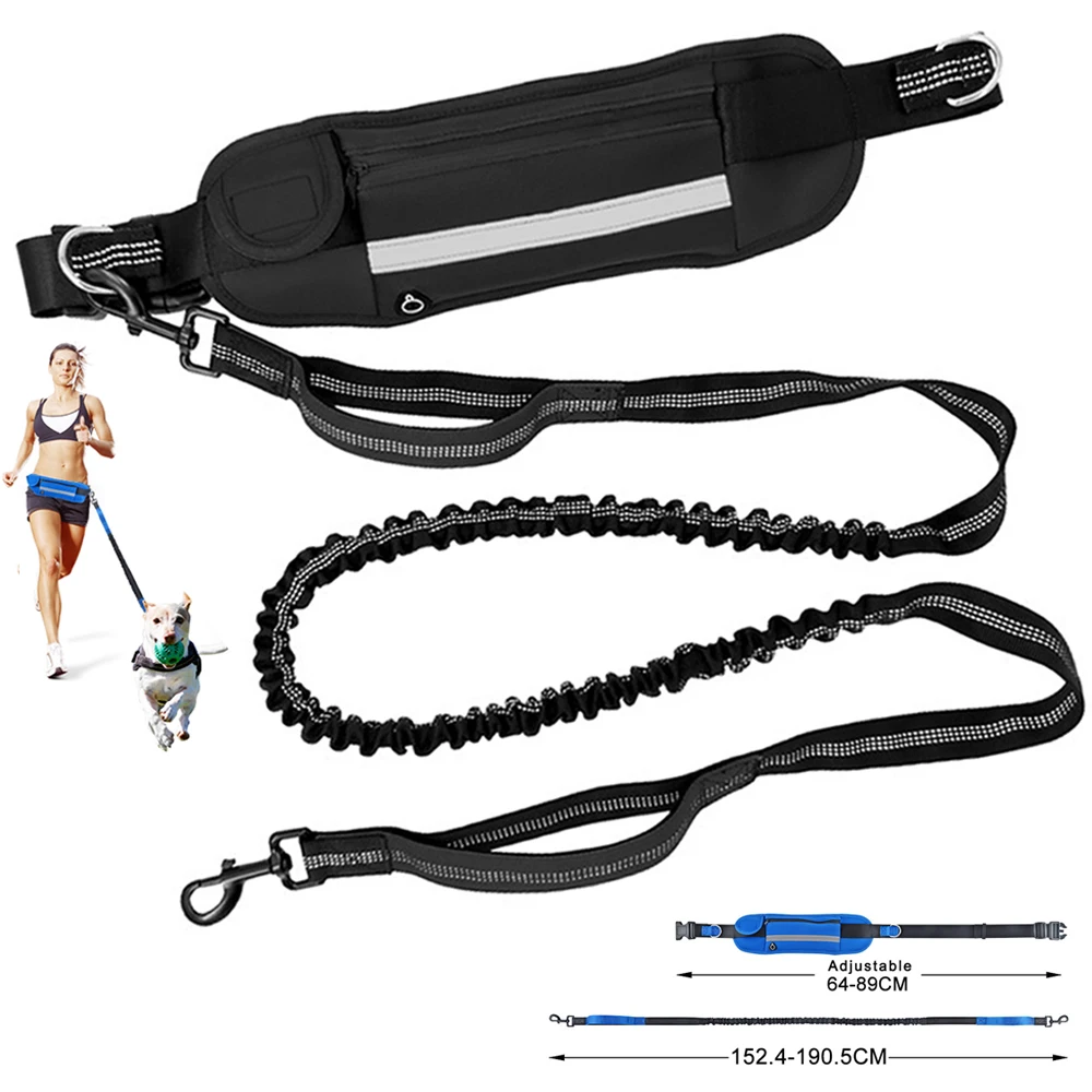 Hands-Free-Dog-Leash-Com-Waist-Bag-Port-til-Retr-til-ElasticBelt-Pet ...