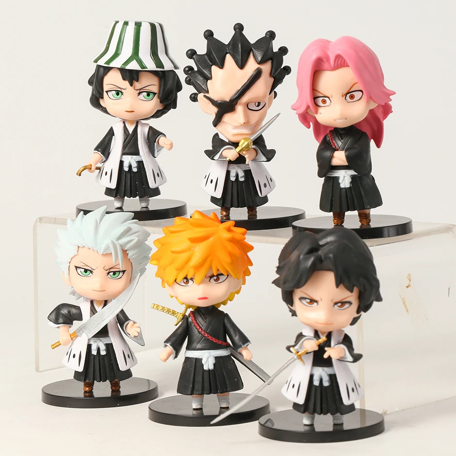 6pcs BLEACH Kurosaki Ichigo Urahara Kisuke Hitsugaya Toushirou Kenpachi ...