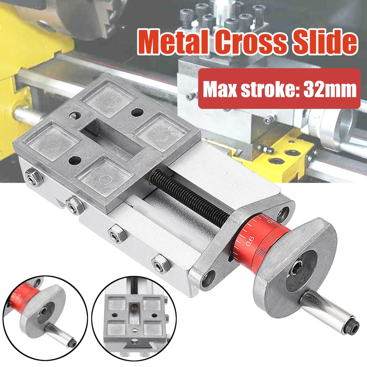 118mm Metal Cross Slide Longitudinal Slide Block For Mini Lathe Feeding ...