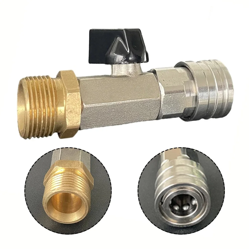 Stainless-Steel-High-Pressure-Washer-Ball-Valve-1-4-M22-Quick-Connector ...