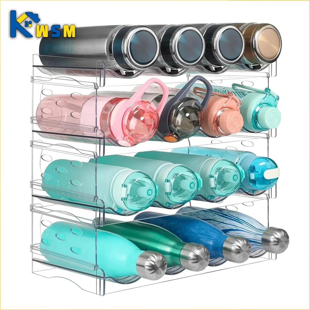 4-Tier-Stackable-Beverage-Organizer-Cabinet-Wine-Organizer-Refrigerator ...