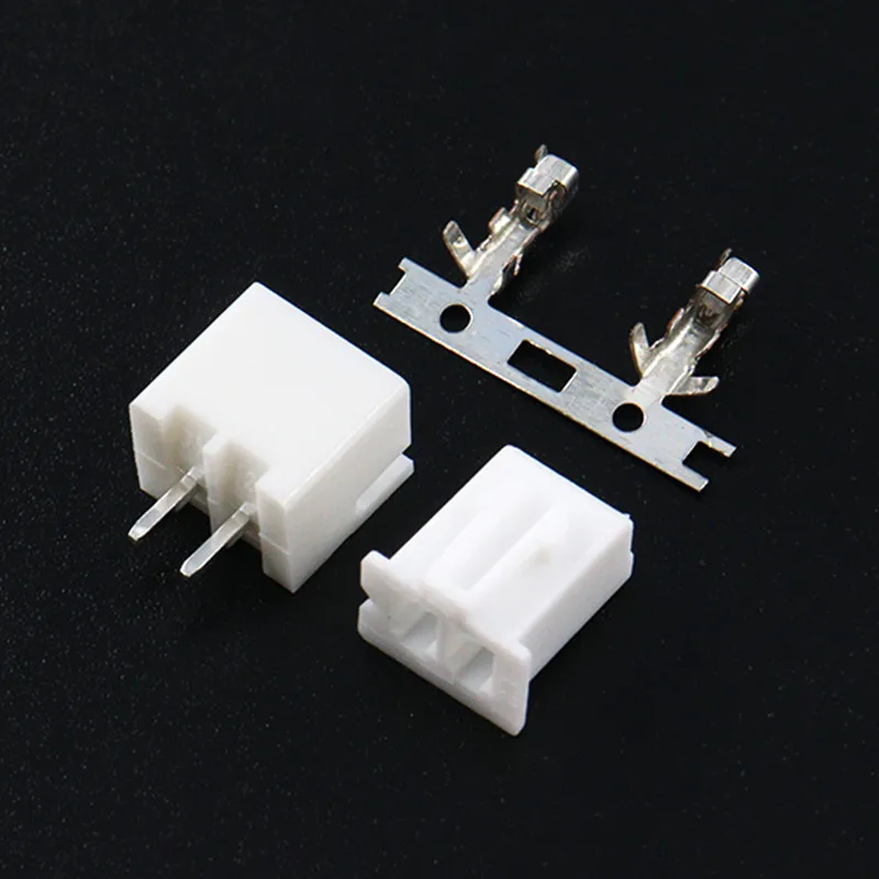 100sets/lot 2 Pin Connector Leads Header 2.54mm Xh-2p Kit Housing Pin ...