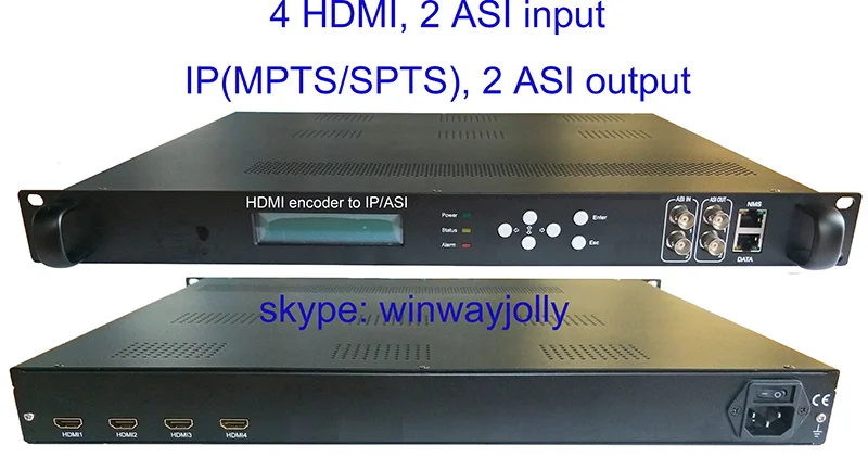 4 HDMI to IP/ASI encoder, 1080P Multi-Channel encoder, HDMI input and ...