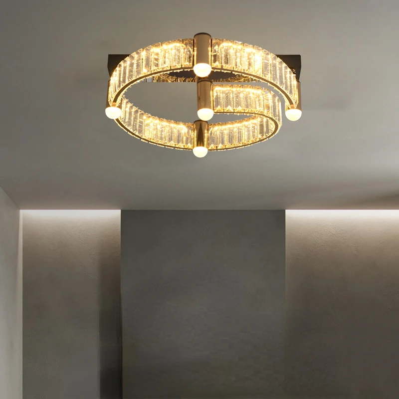 Modern-Luxury-Round-Ring-Crystal-Ceiling-Lamp-Bedroom-Golden-Black ...