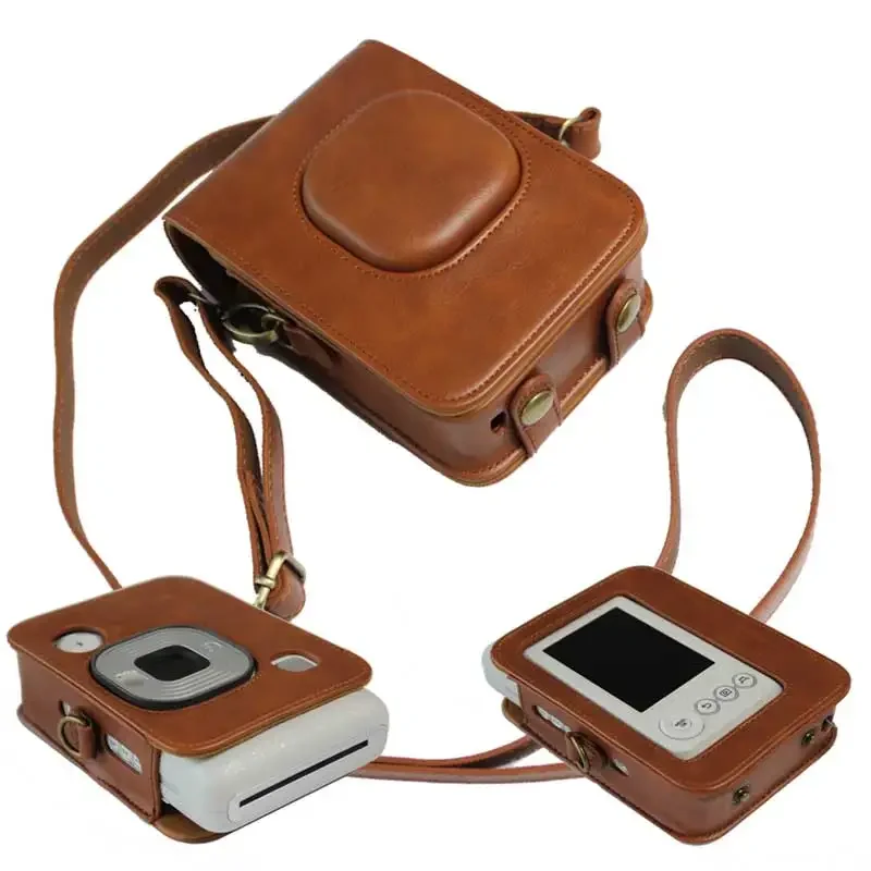 Vintage PU Leather Case Cover For Fujifilm Instax Mini LiPlay Camera ...