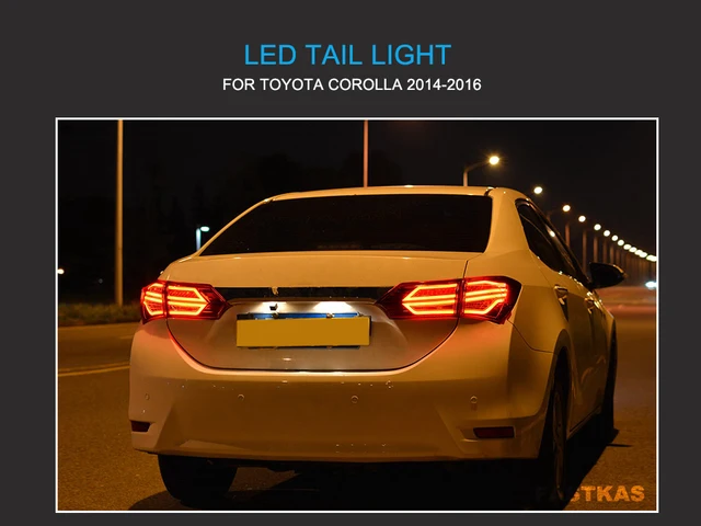 Pair LED Tail Lights Assembly For Toyota Corolla 2014 2015, 56% OFF