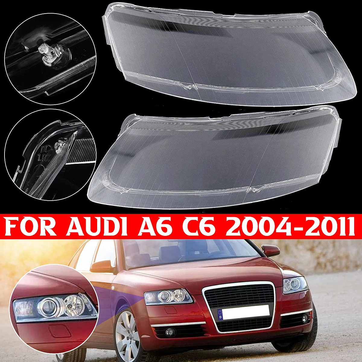 Car-Headlight-Cover-Lens-Replacement-Front-Light-Auto-Shell-Headlamp ...