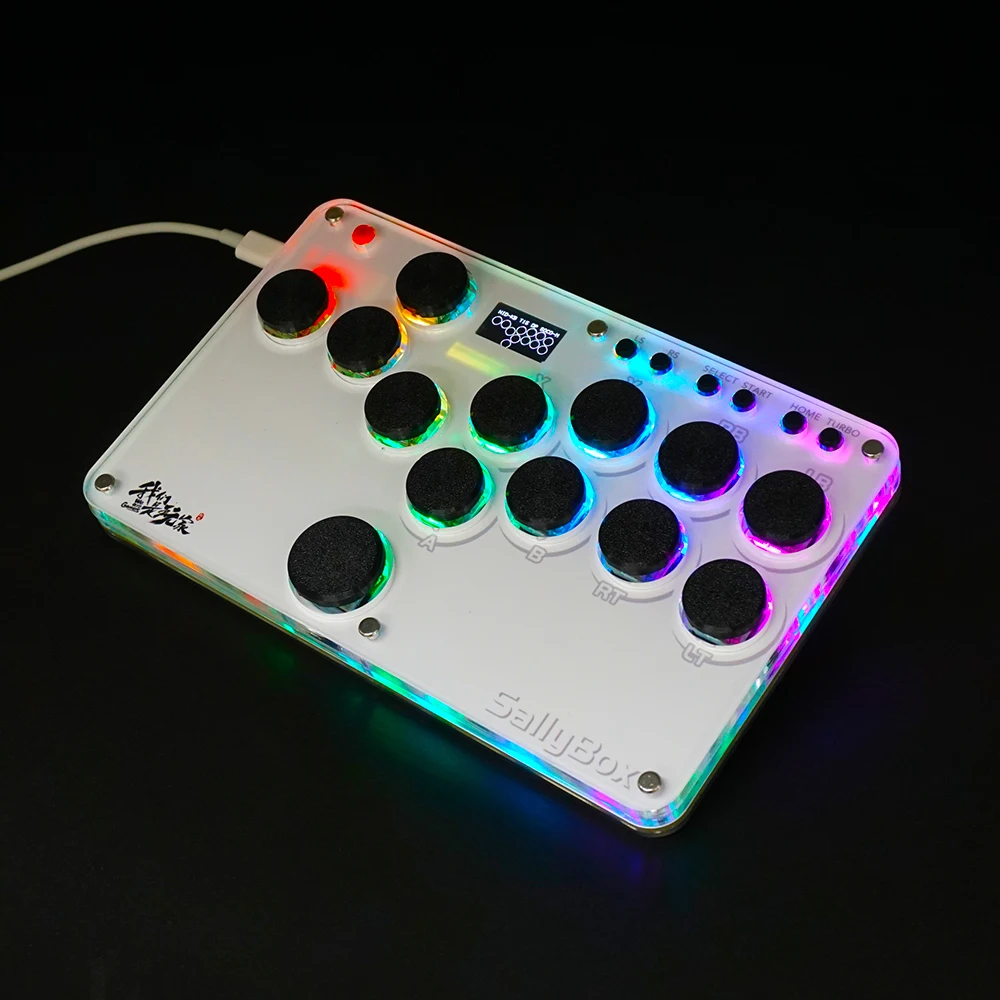 Mini-Hitbox-WASD-SOCD-Fighting-Stick-SallyBox-LED-Light-Controller-Game ...