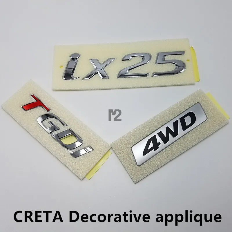 For Creta Decorative Decal Ix25 Logo 4wd Four-wheel Drive Logo Tgdi ...