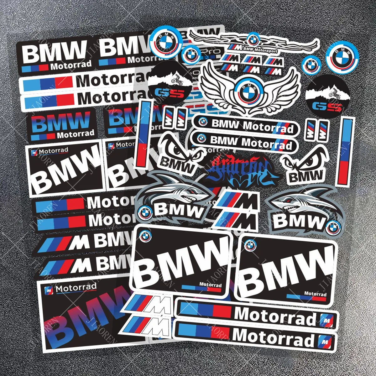 Pegatina-de-vinilo-con-logotipo-de-BMW-Kit-de-calcoman-as-con-letras ...