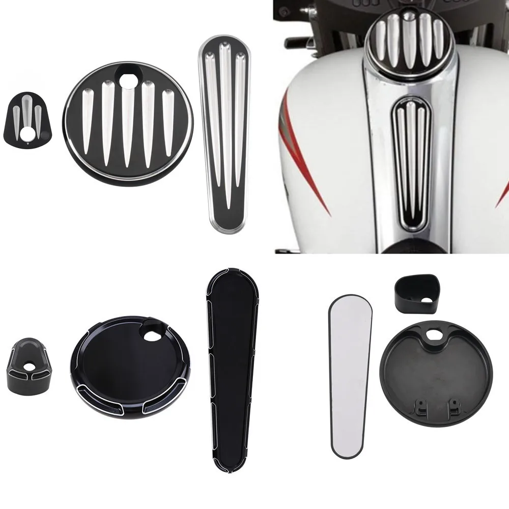 Motorcycle-Aluminum-Fuel-Tank-Door-Dash-Track-Insert-Ignition-Cover-Cap ...