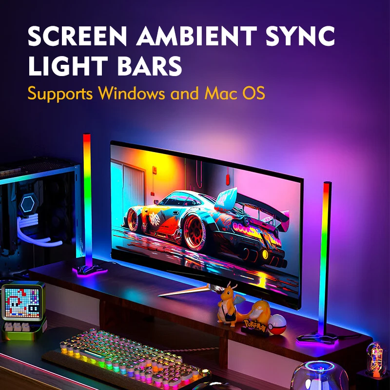 Sync-screen-color-changing-Light-Bars-RGB-Flow-Light-Bars-16-Million-Colors-monitor-Backlights ...